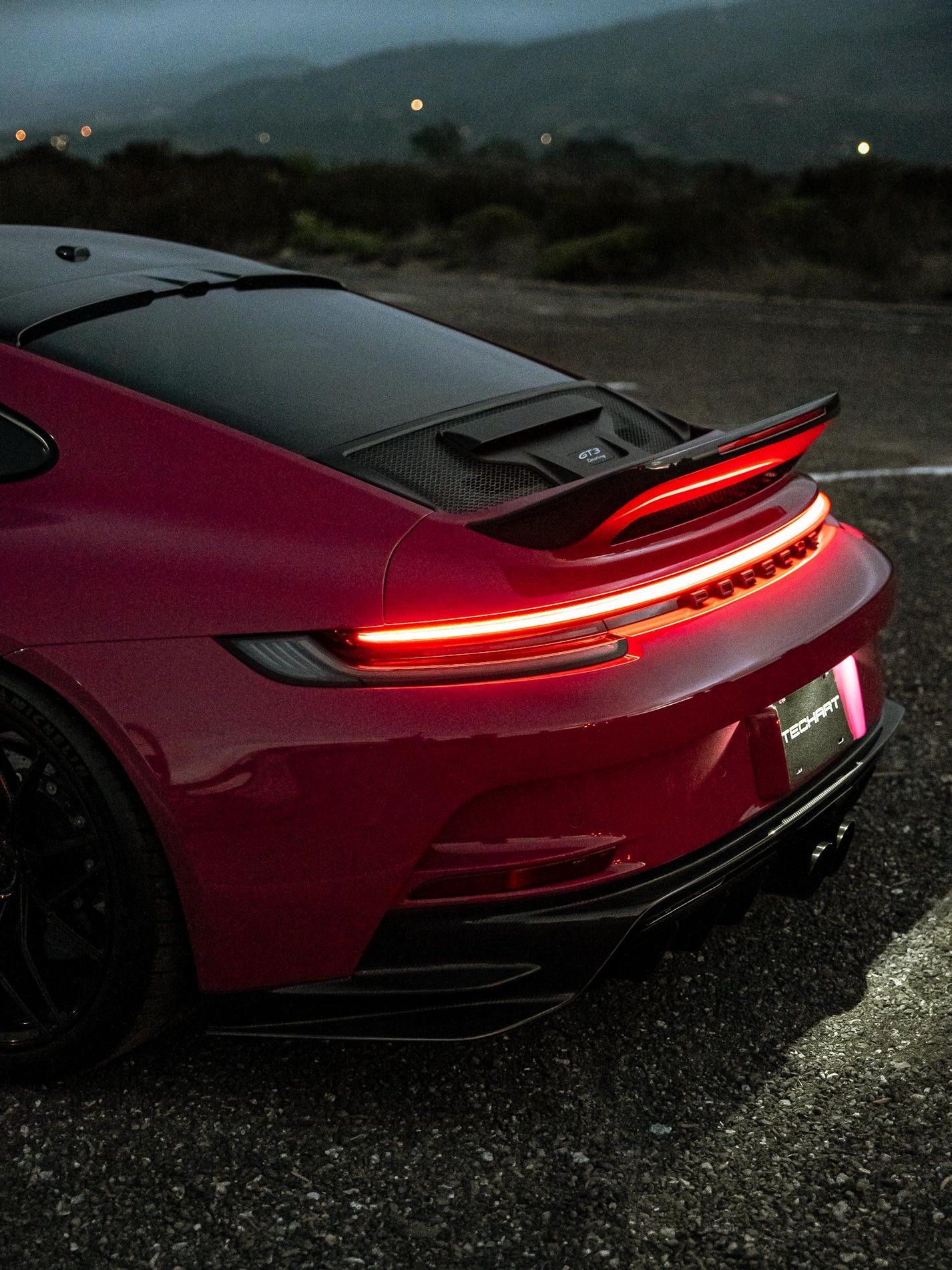 Techart Rear Spoiler III ( Ducktail ) for 992 Coupé ( Carrera/ Turbo ...